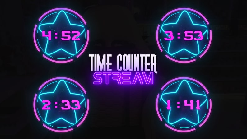 Animated Stream Star Timer: Twitch & Kick Countdown Overlay - Etsy