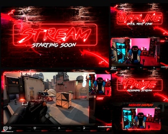 Stream Overlays Super Pack Neon Magenta Animated Overlays WEBM Format ...