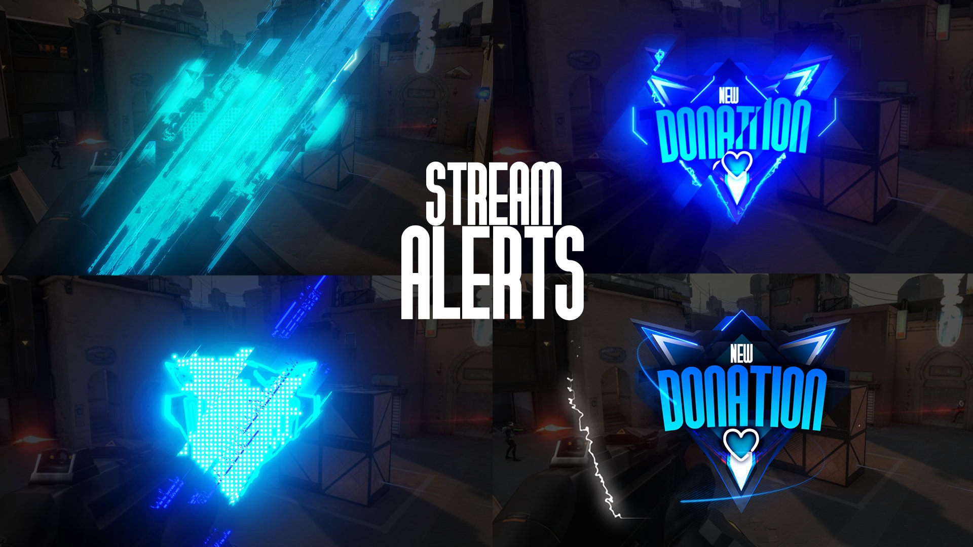 Animated Stream Alerts Neon Blue Style Compatible With - Etsy