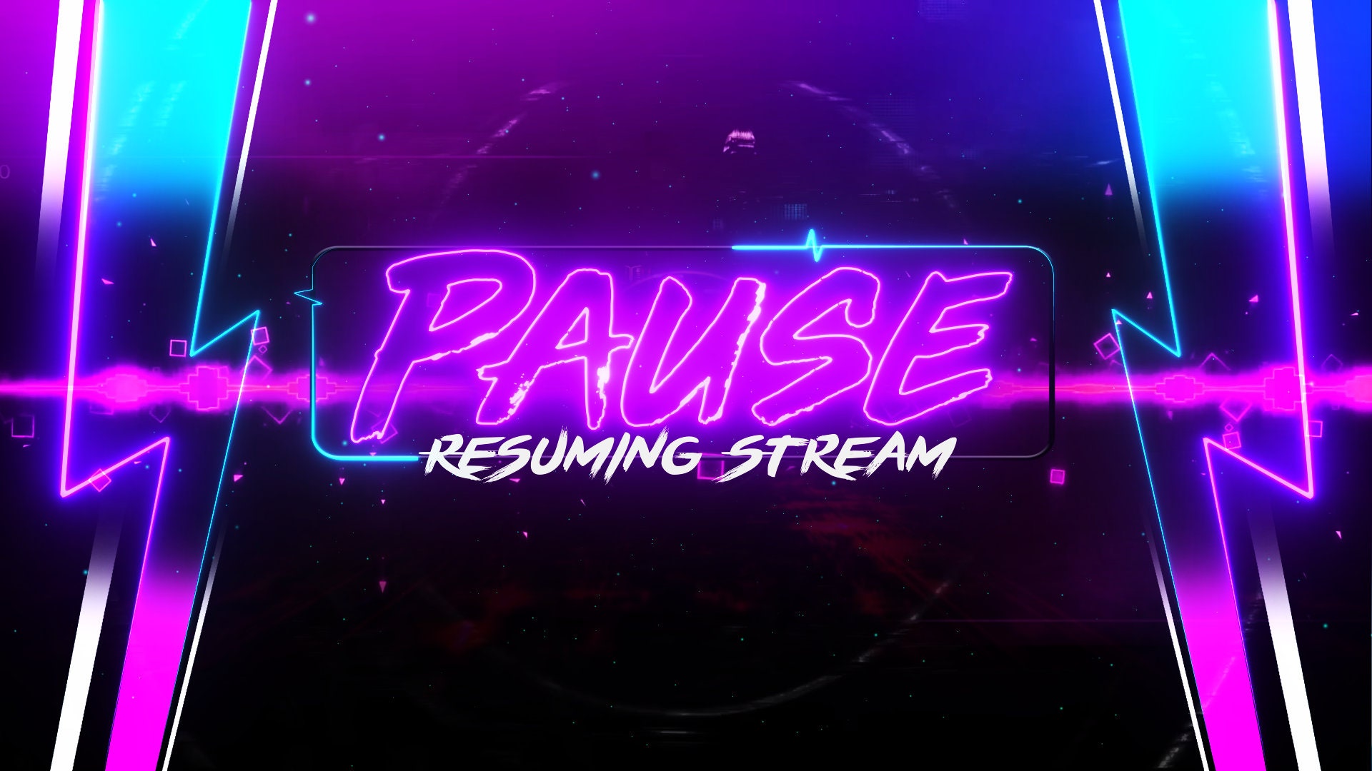 Overlays Stream Animated Neon Cian Magent Style Pack - WEBM Format - Etsy