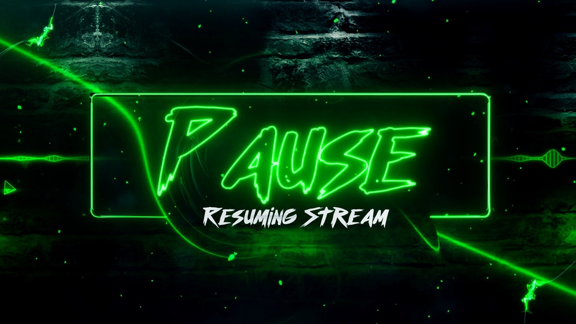 Overlays Stream Animated Classic Neon Green Style Pack WEBM - Etsy