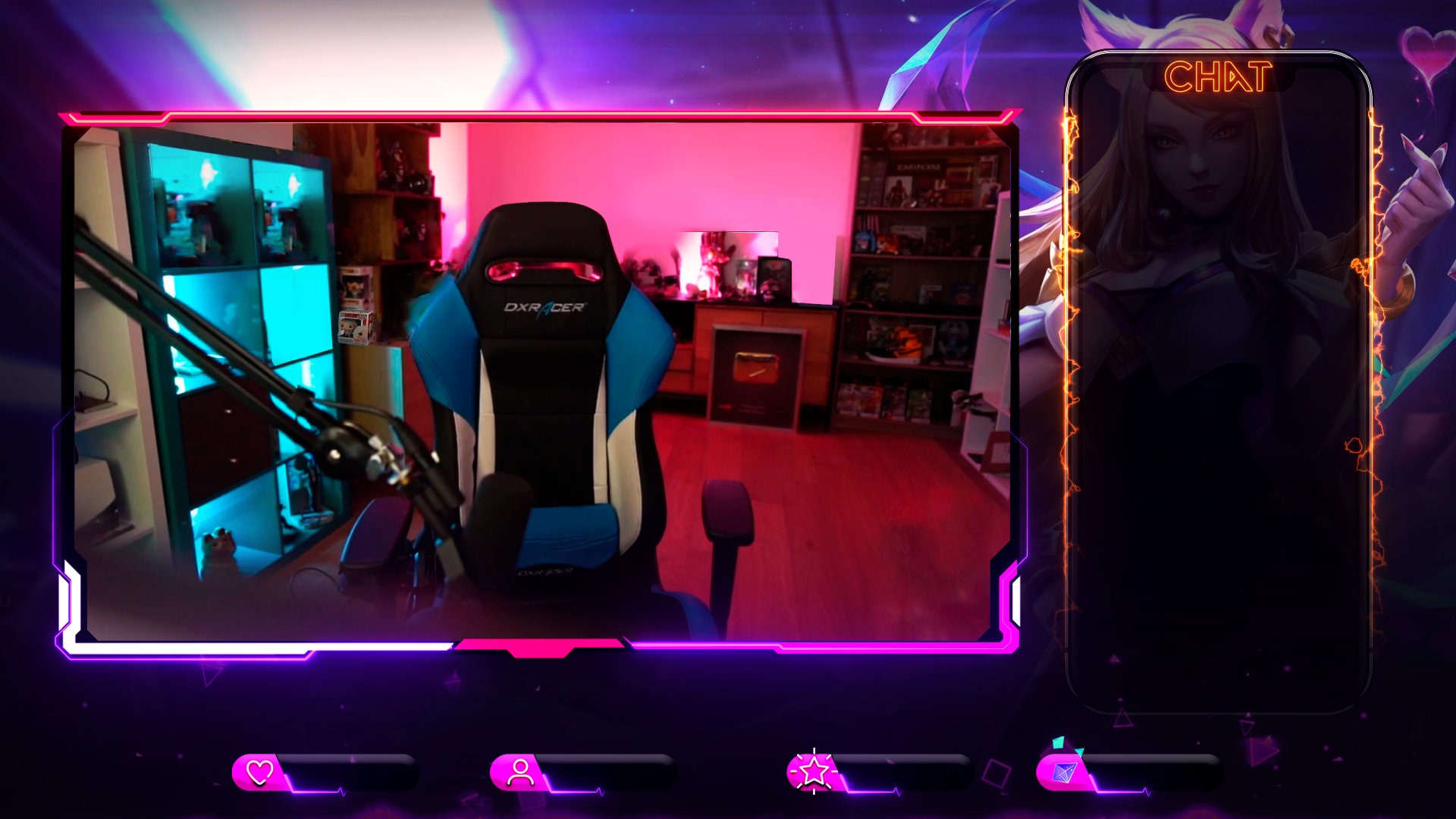 Stream Overlay Pack - Ahri League of Legends - Overlays Stream ...