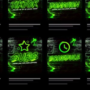 Green Profile Panels for Twitch and Kick - Etsy