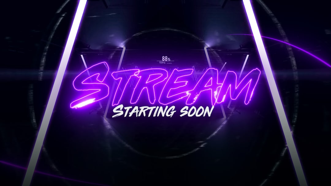 Purple Futuristic Neon - Animated Stream Overlays Pack - HD Quality ...