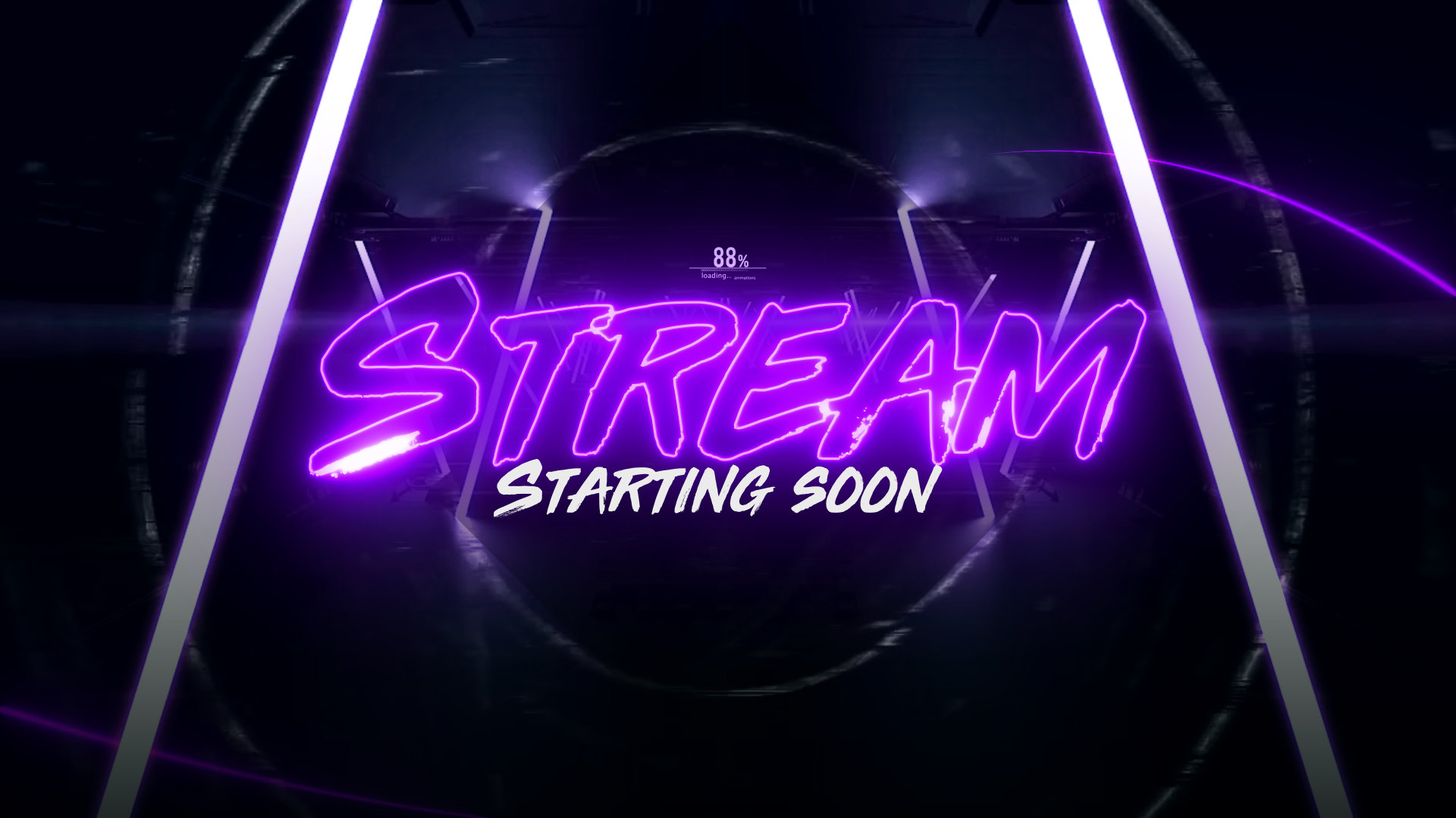 Purple Futuristic Neon Animated Stream Overlays Pack HD - Etsy UK