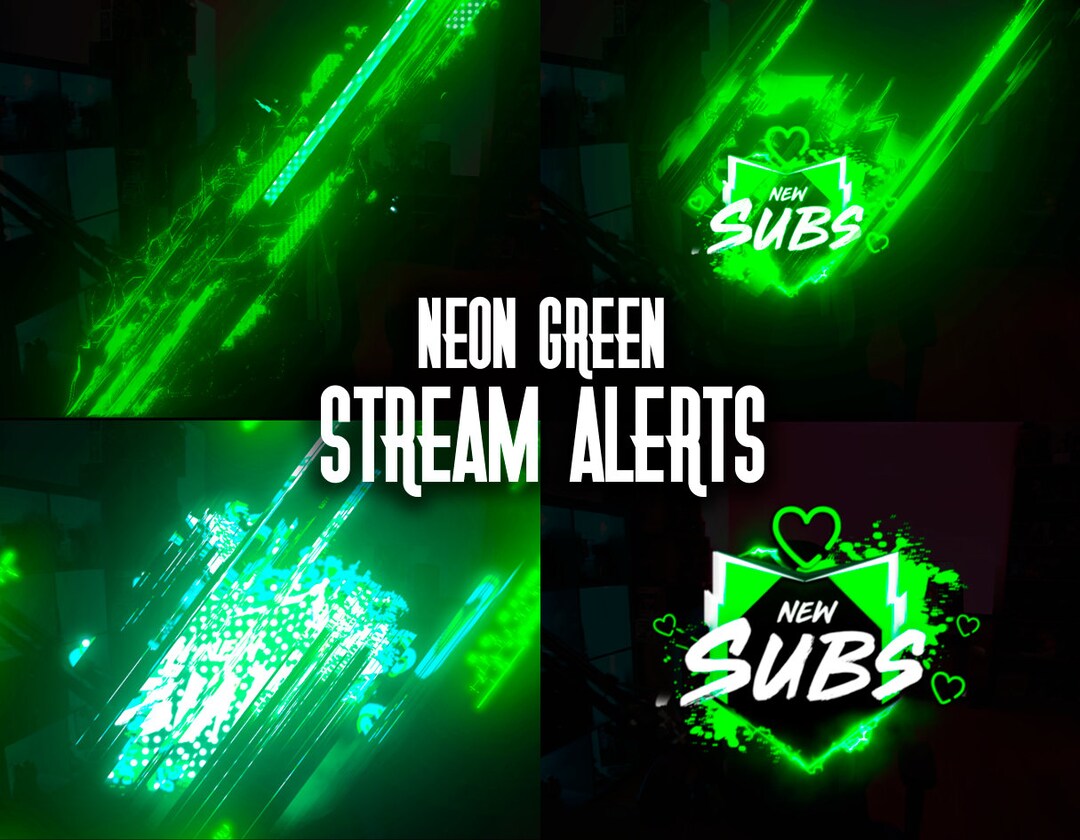 Animated Stream Alerts Neon Green Style Compatible With - Etsy