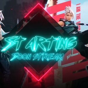 Valorant Overlays Animated - Starting Soon Stream, Offline and Pause - Etsy