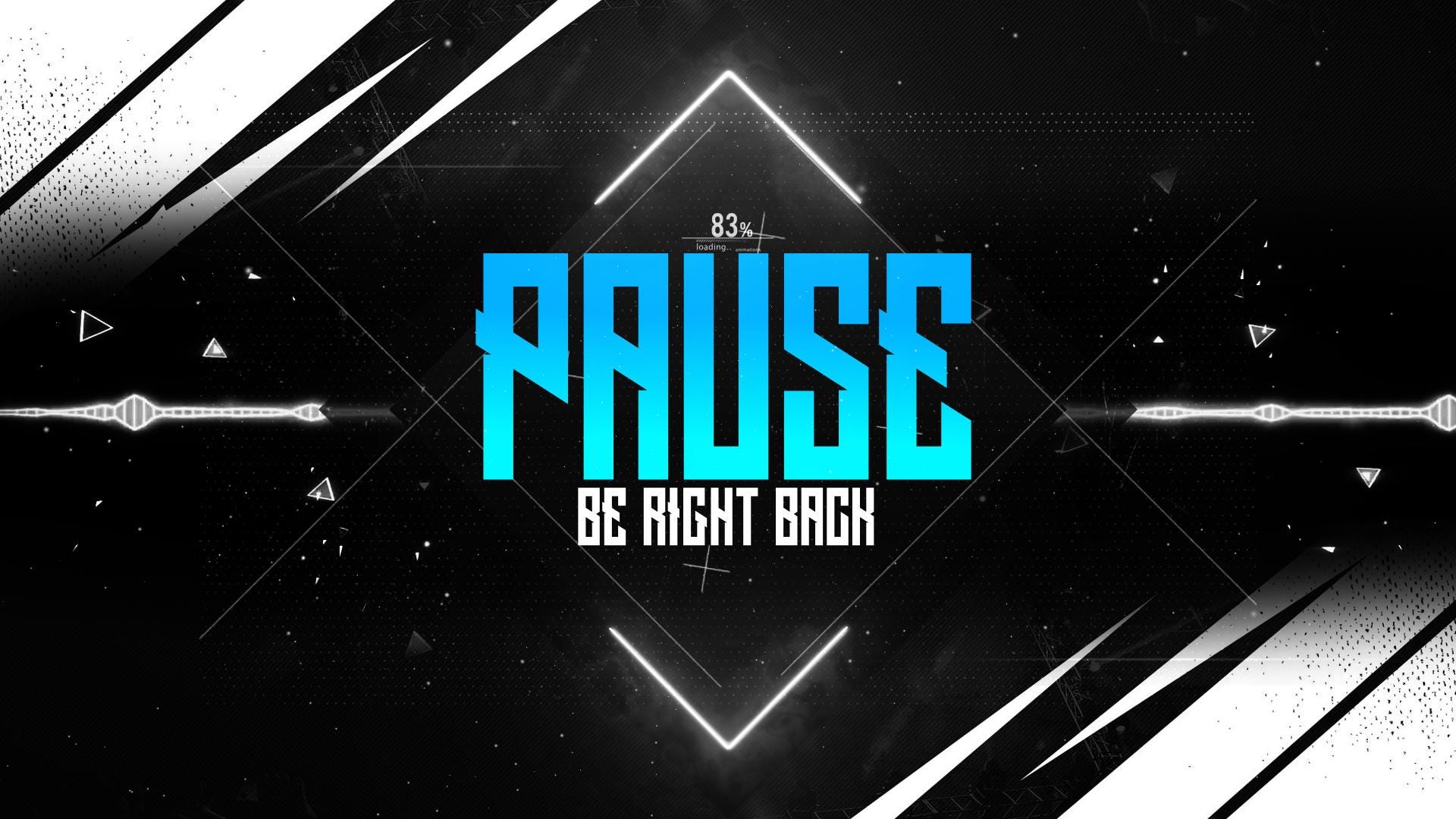 Neon Blue Stream Overlay Pack: Animated WEBM for OBS Studio - Etsy