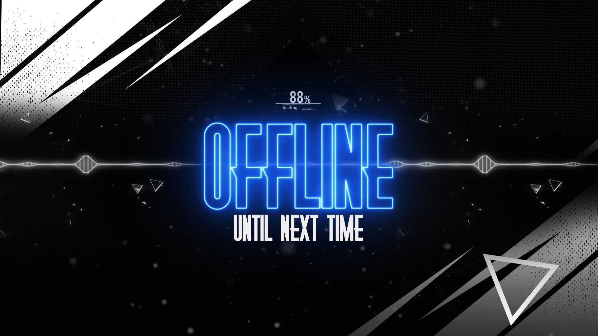 Neon Blue Animated Stream Overlay Pack HD Quality Webm - Etsy