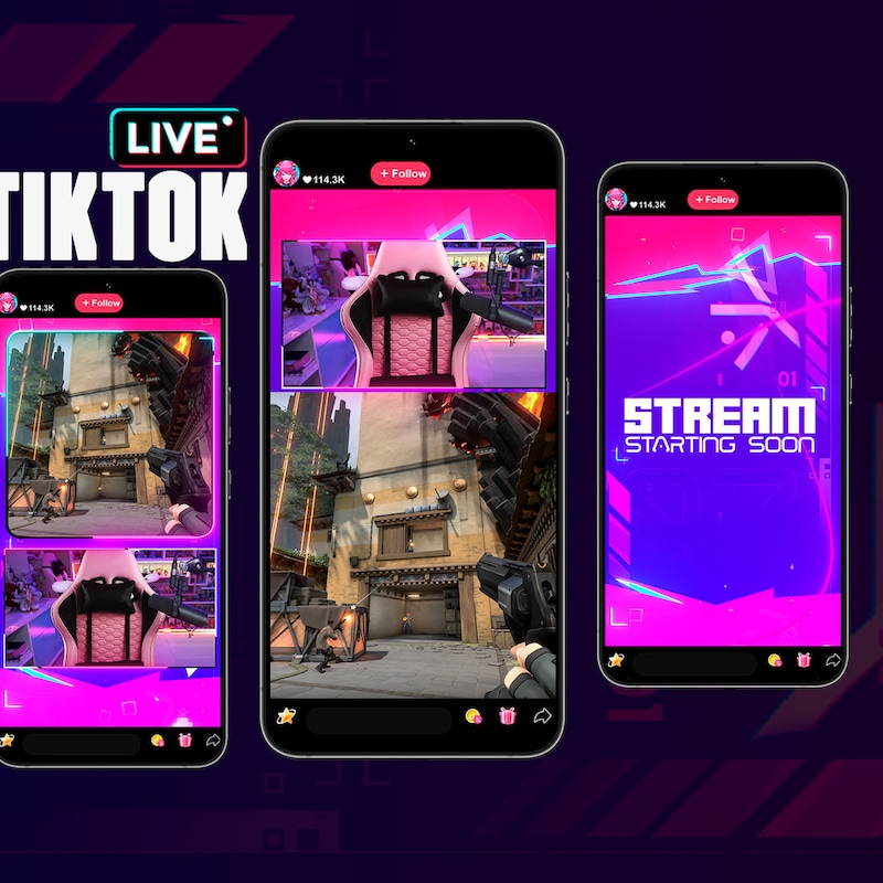 Tik Tok Live Studio Overlays - Etsy
