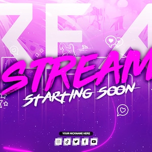 Overlays Stream Pack NEON Rose - Animated Design - Compatible With ...