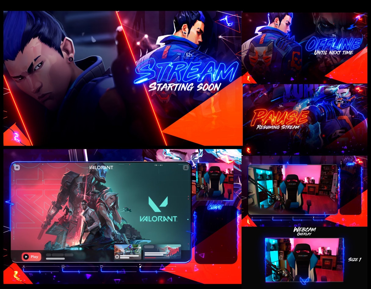 YORU Valorant - Animated Stream Overlays Pack - WEBM Format - Etsy ...