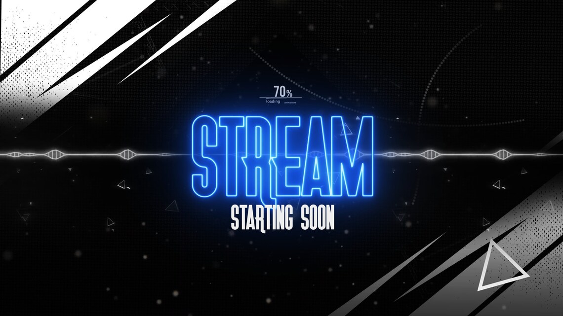 Neon Blue Animated Stream Overlay Pack HD Quality Webm - Etsy