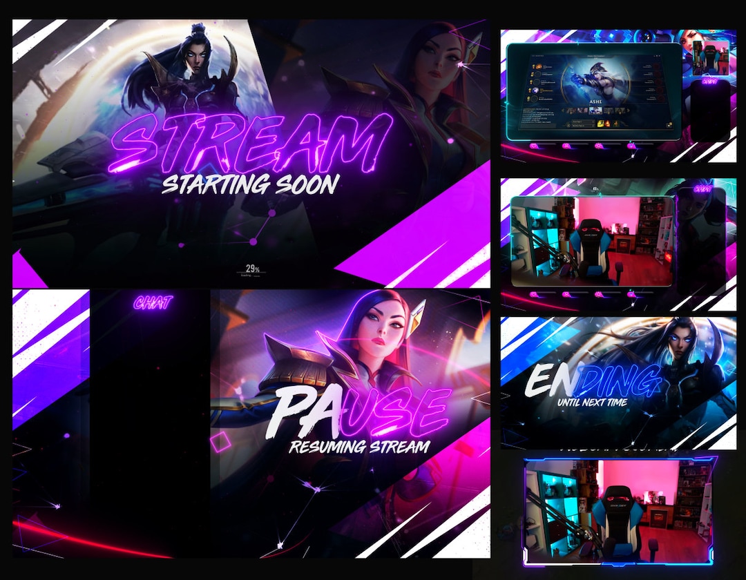 Caitlyn Stream Overlay Pack - HD Animated Overlays - PACK - Etsy