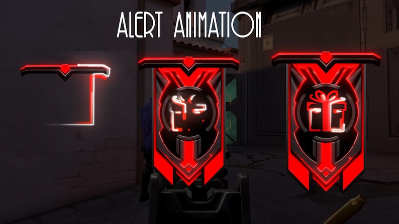 Animated Red Stream Alerts Pack: Neon Flash - Twitch, Kick, Youtube - Etsy