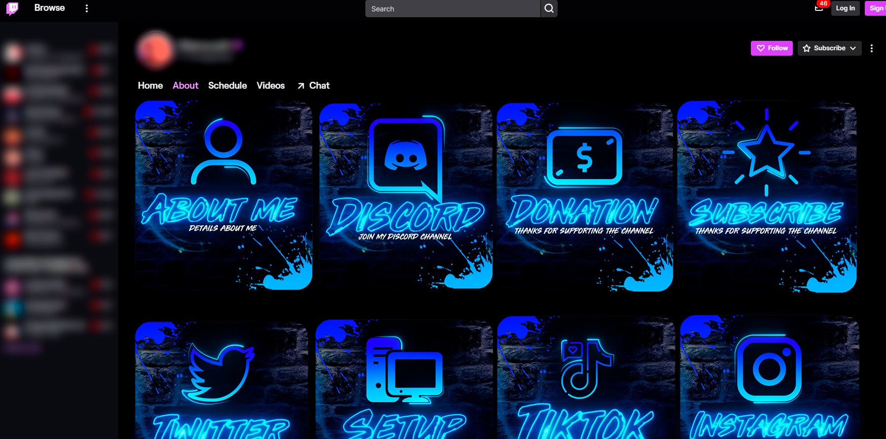 Packs Paneles Stream Profile Diseños Paneles Stream Profile - Etsy España