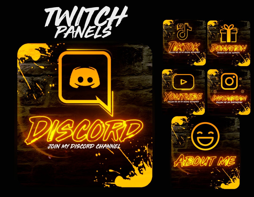Stream Profile Panels Packs - Twitch and Kick - Designs Panels Stream ...
