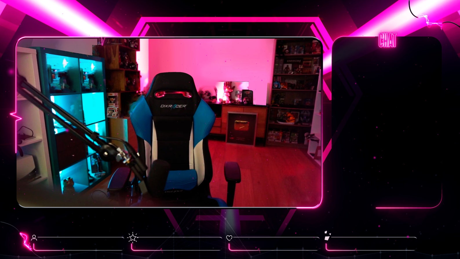 Stream Pack - Neon Pink Overlays - Animated Overlays Design Webm Format ...