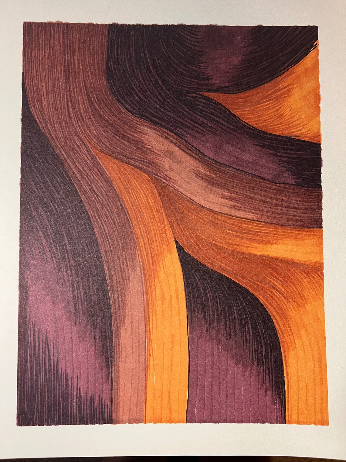 Line Drawing, Colored Line Drawing, Marker Art, Marker Drawing, Wall ...