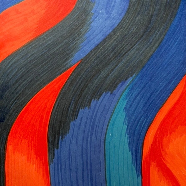 Line Drawing, Colored Line Drawing, Marker Art, Marker Drawing, Wall ...