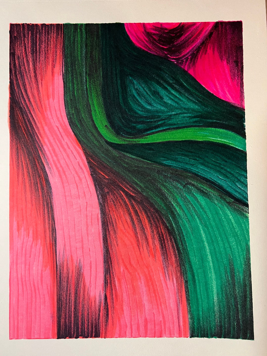 Line Drawing, Line Art, Colorful Art, Abstract Art, Custom Art, Marker ...