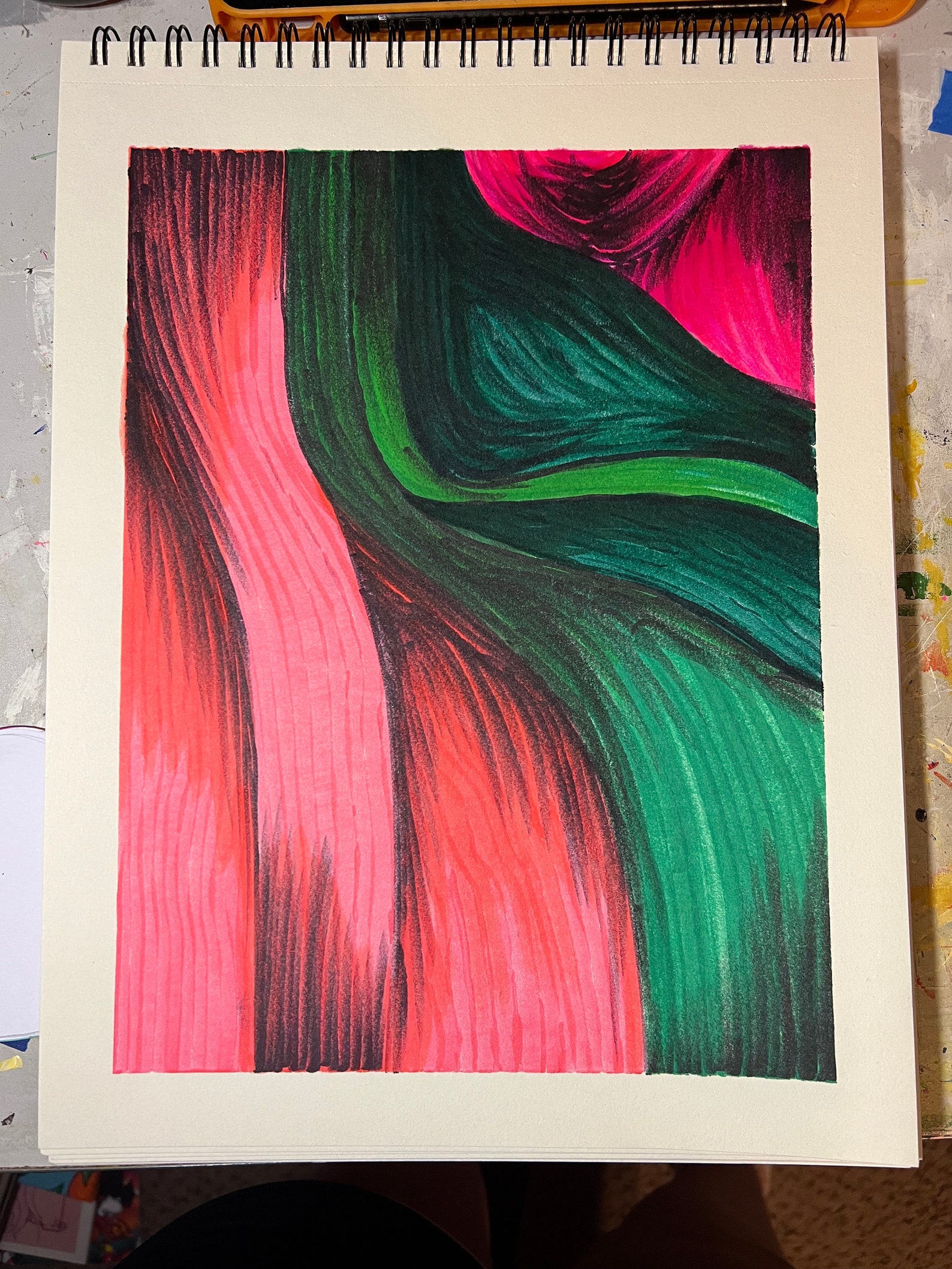 Line Drawing, Line Art, Colorful Art, Abstract Art, Custom Art, Marker ...