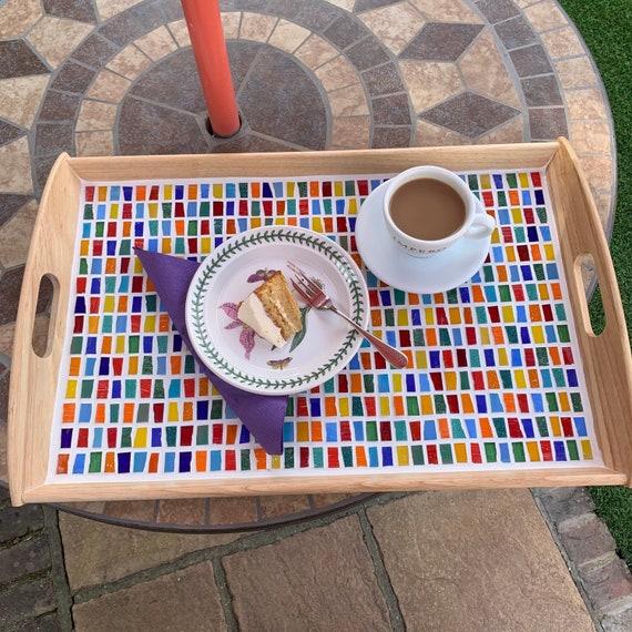 Mosaic Tray Drinks Tray 58 Cm X 37 Cm Handmade Mosaic - Etsy
