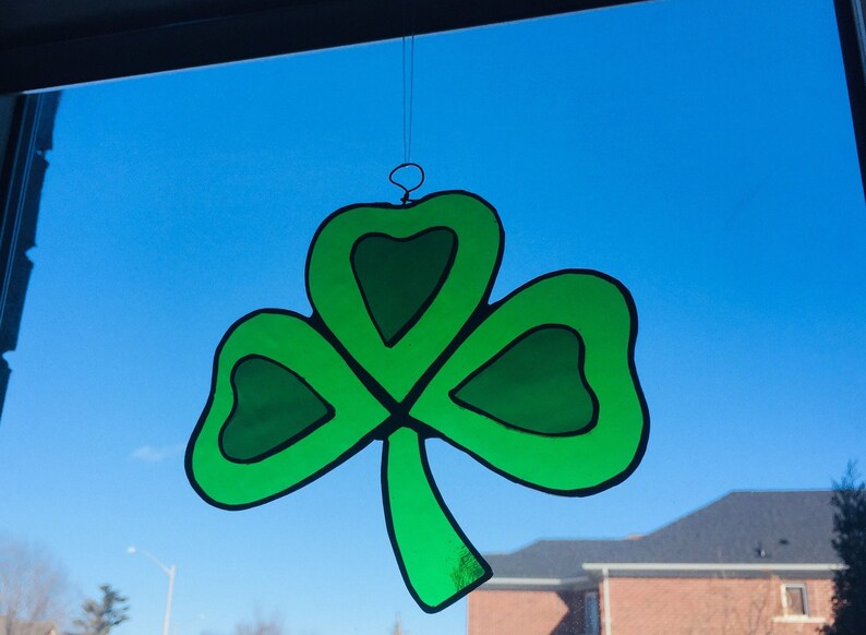 Stained Glass Shamrock - Etsy
