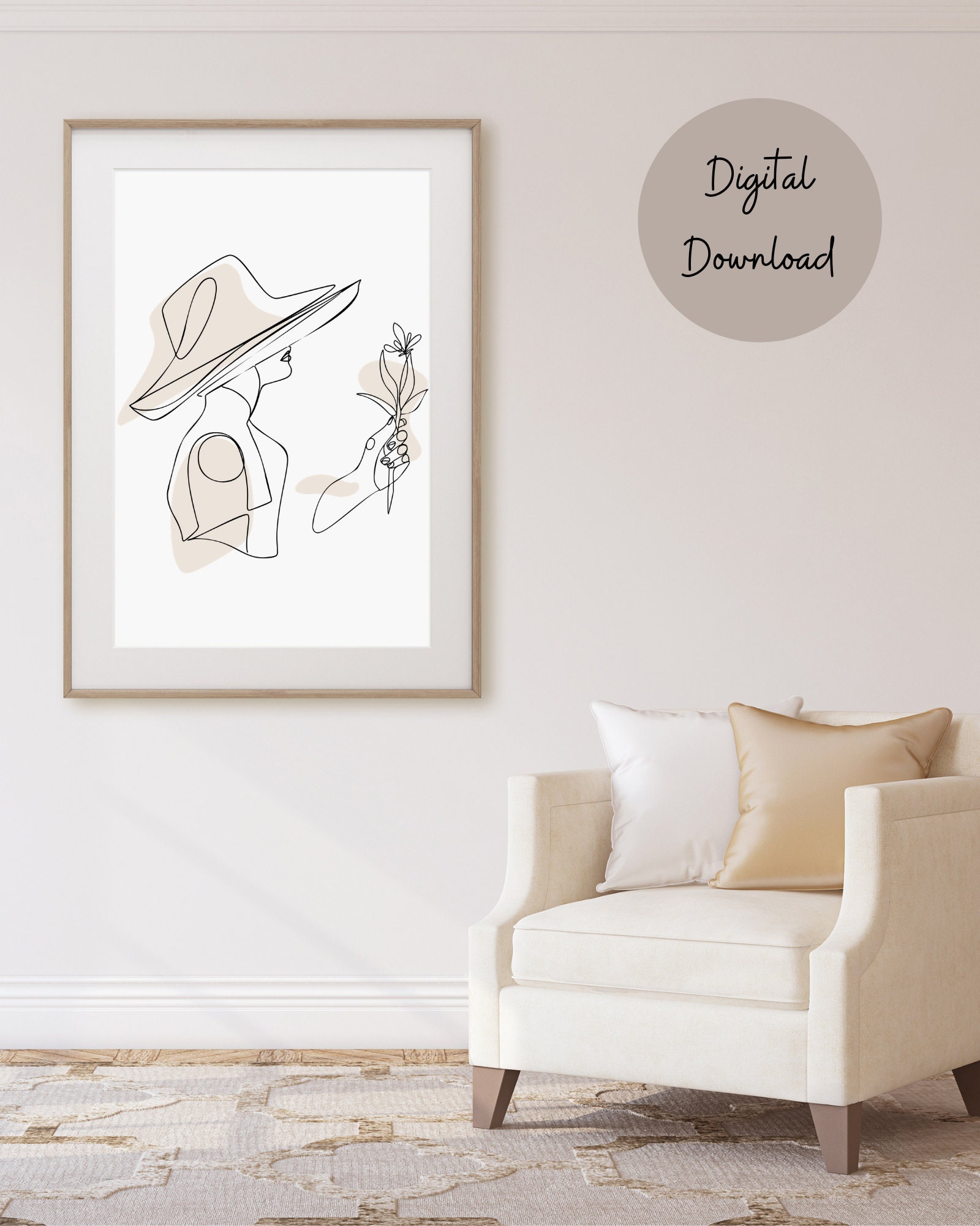 Abstract Monoline Woman Holding Flower Printable Wall Art - Etsy Abstract Monoline Woman Holding Flower Printable Wall Art - Etsy