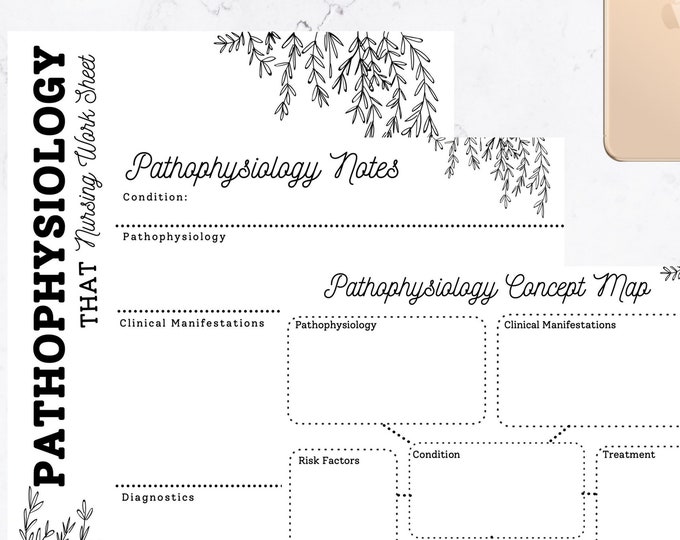 Pathophysiology Edition of That Nursing Worksheet for Nursing - Etsy