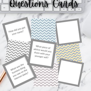 Ice Breaker Question Cards for First Day or Introducing Groups of ...
