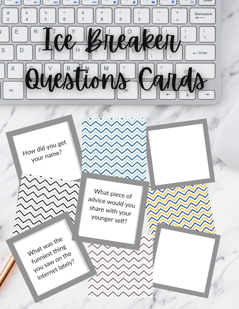 Ice Breaker Question Cards for First Day or Introducing Groups of ...