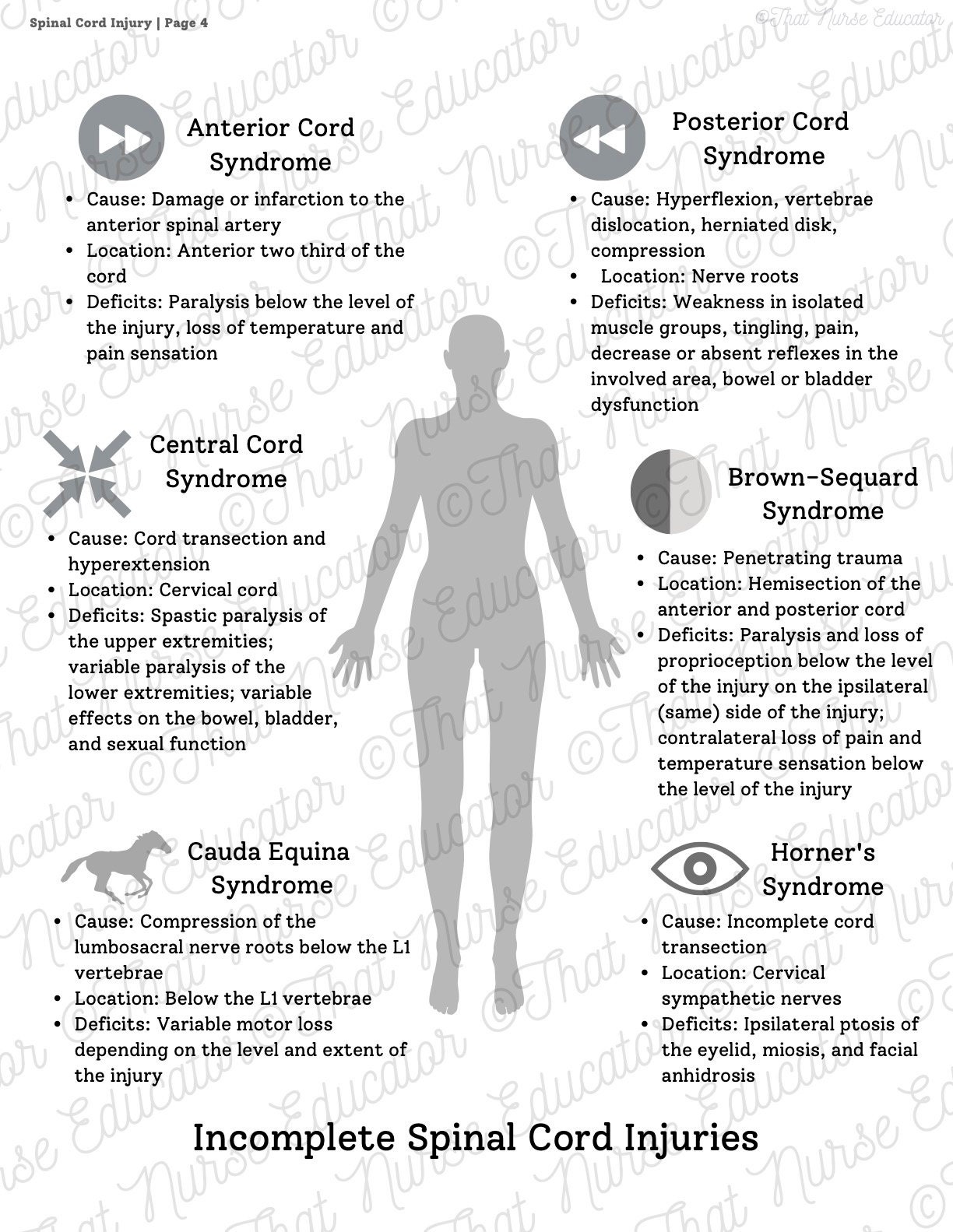 Spinal Cord Injury Edition of That Nursing Study Guide Nursing School ...