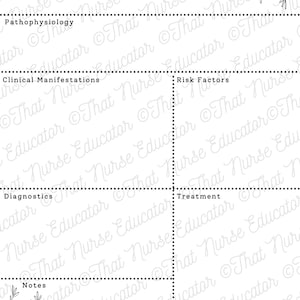 Pathophysiology Edition of That Nursing Worksheet for Nursing Students ...