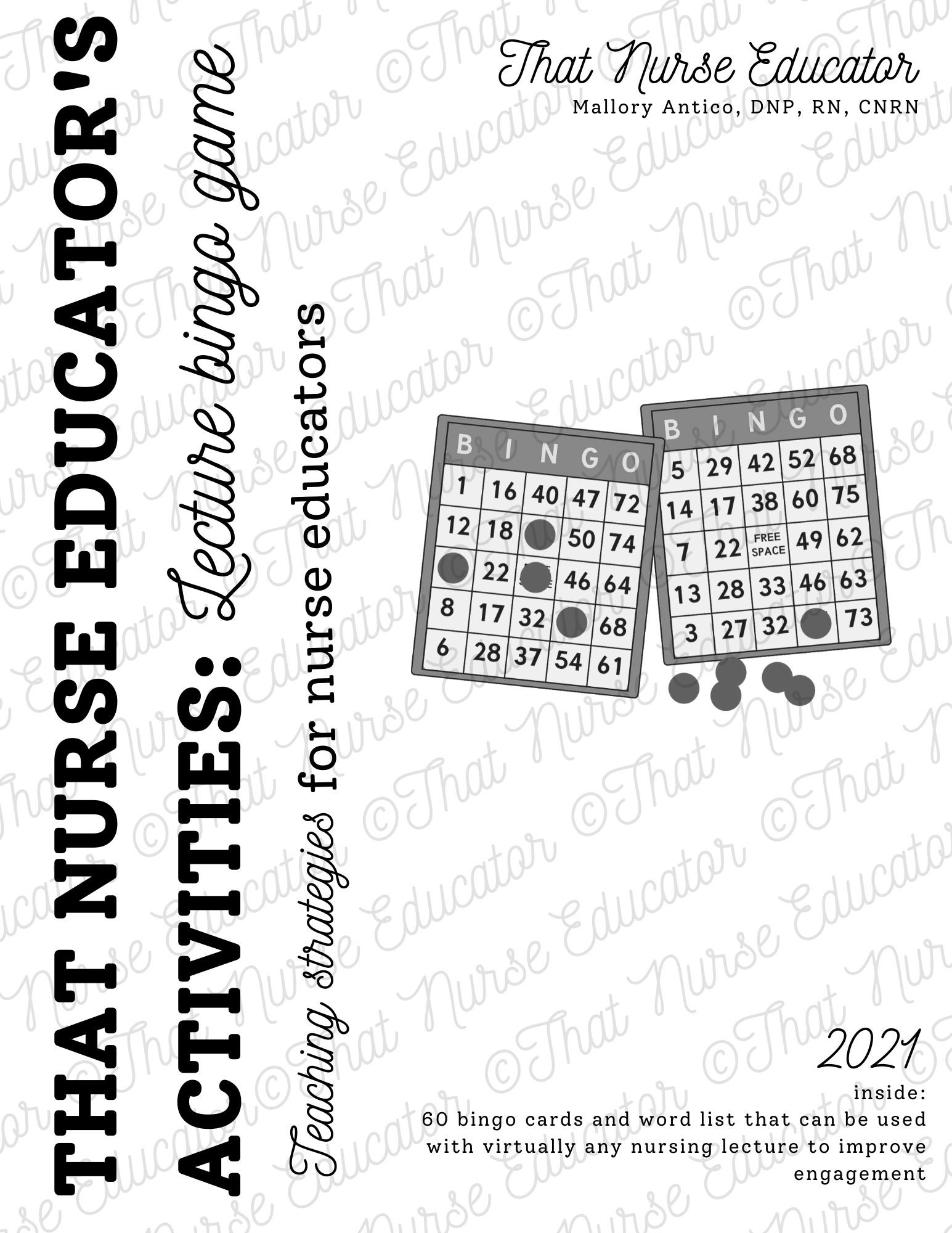 BINGO Nursing Course That Nurse Educator's Activities Gamification Game ...