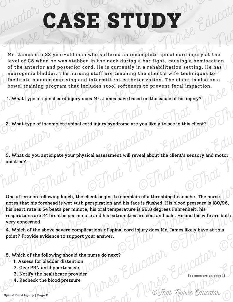 Spinal Cord Injury Edition of That Nursing Study Guide Nursing School ...