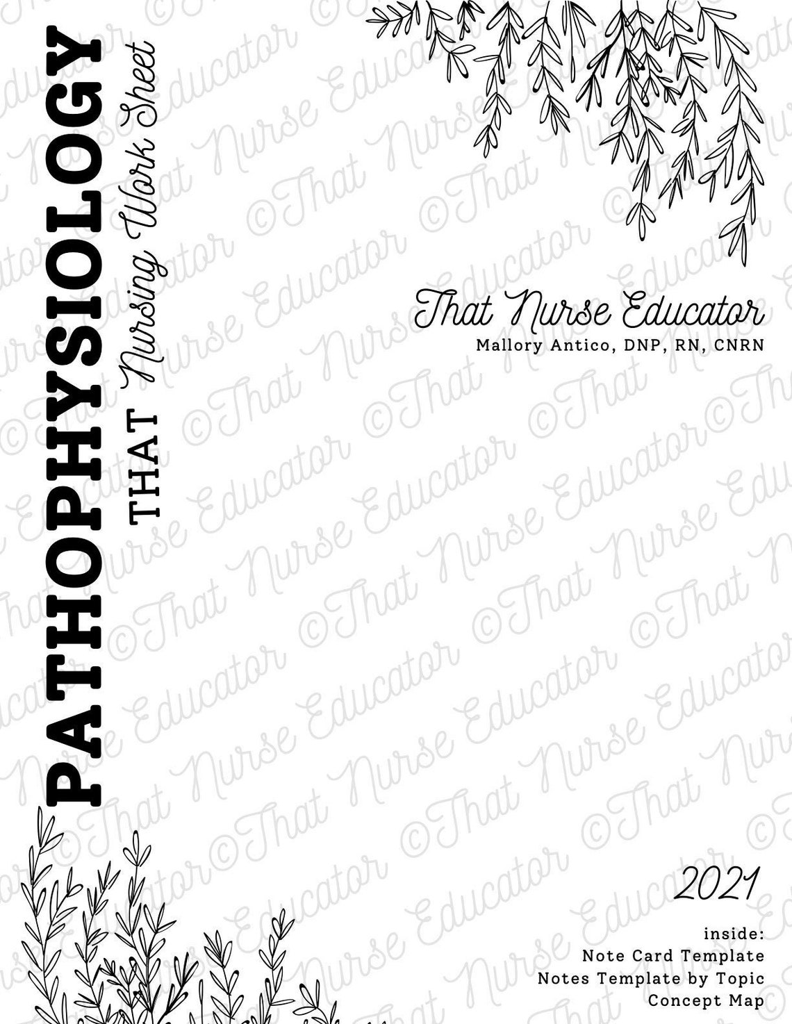 Pathophysiology Edition of That Nursing Worksheet for Nursing Students ...