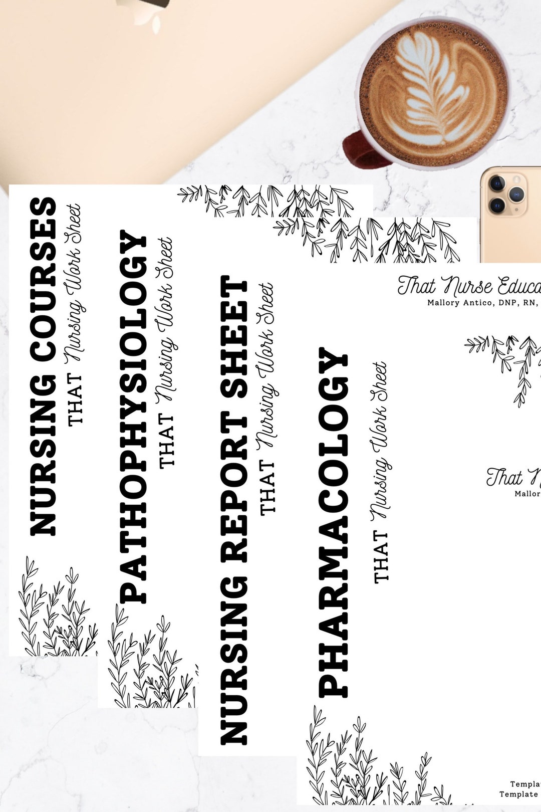 Bundle of That Nursing Worksheets Pharmacology Pathophysiology Nursing ...