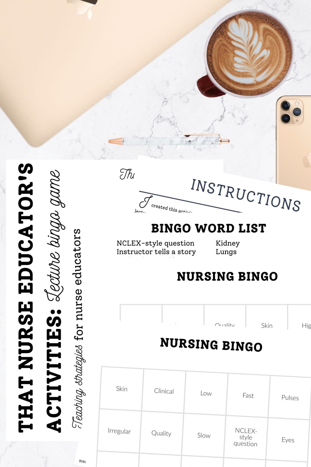 BINGO Nursing Course That Nurse Educator's Activities Gamification Game ...