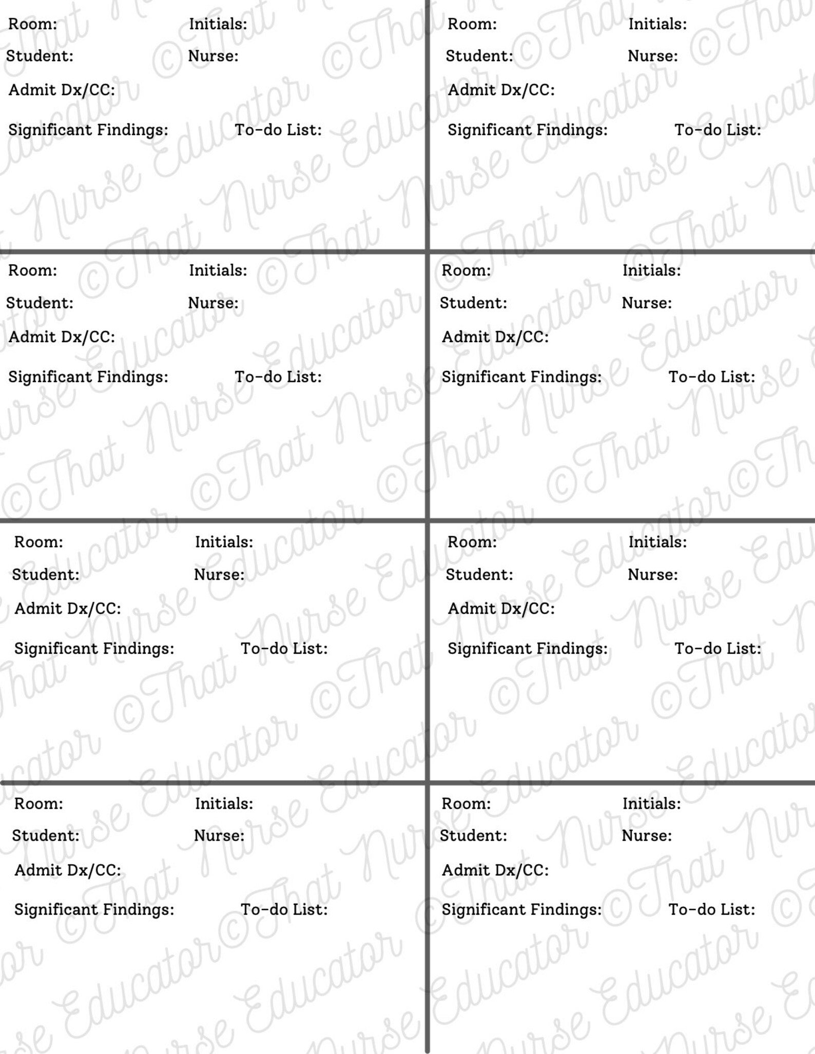 Nursing Clinical Instructor Report Sheet Edition of That Nursing Worksheet Nurse Educator Bundle ...