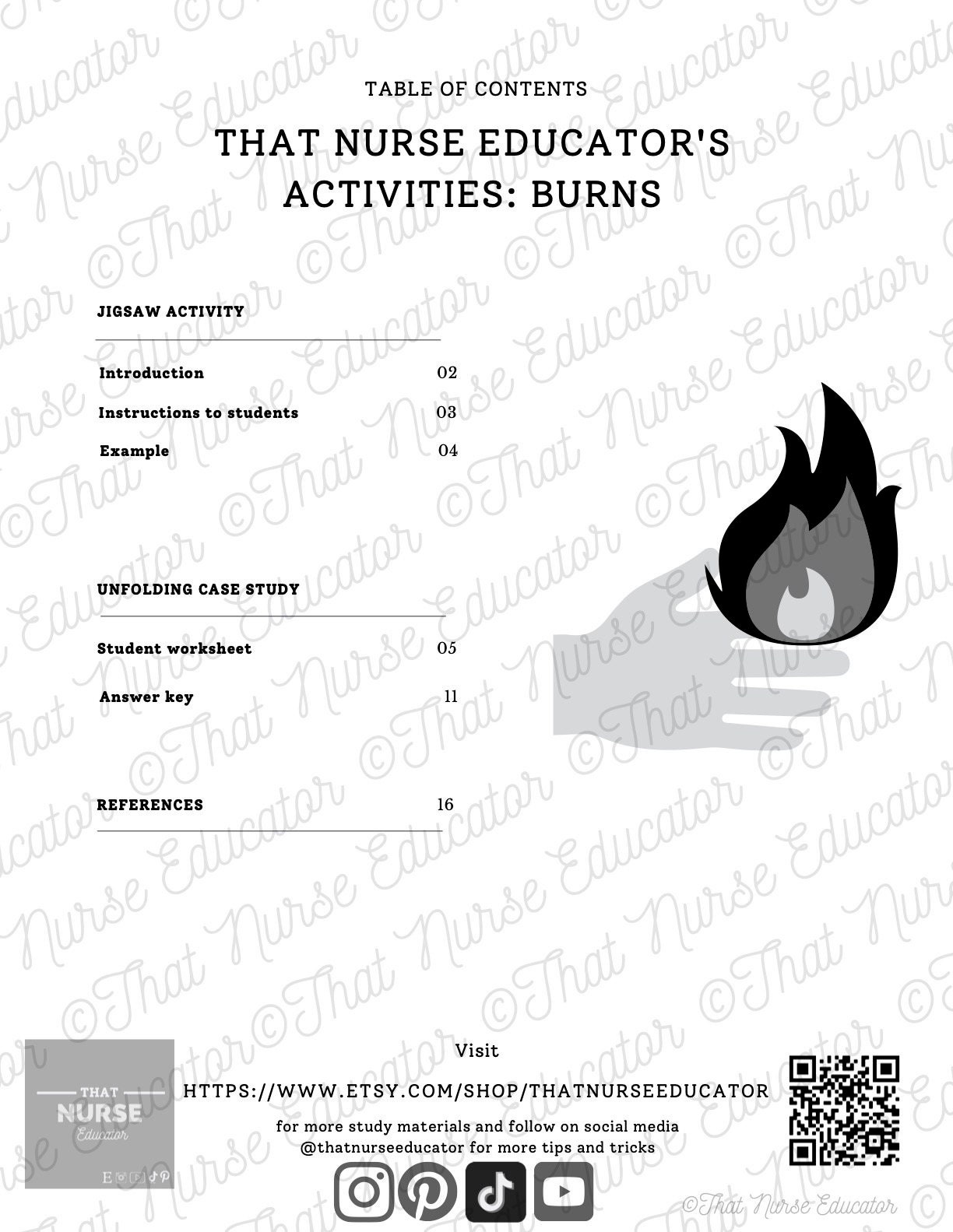 Nursing Care of Patient With Burns Activities Case Study and Jigsaw for ...
