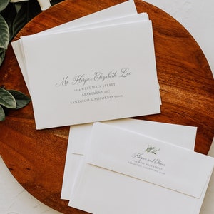 Envelope Addressing Template, Printable Wedding Invitation Envelope ...