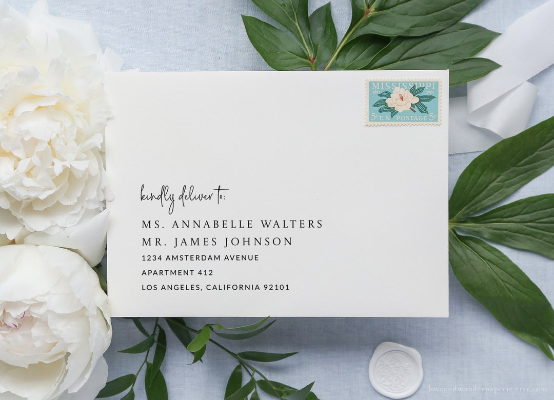 Wedding Envelope Address Template, Printable Envelope Template ...