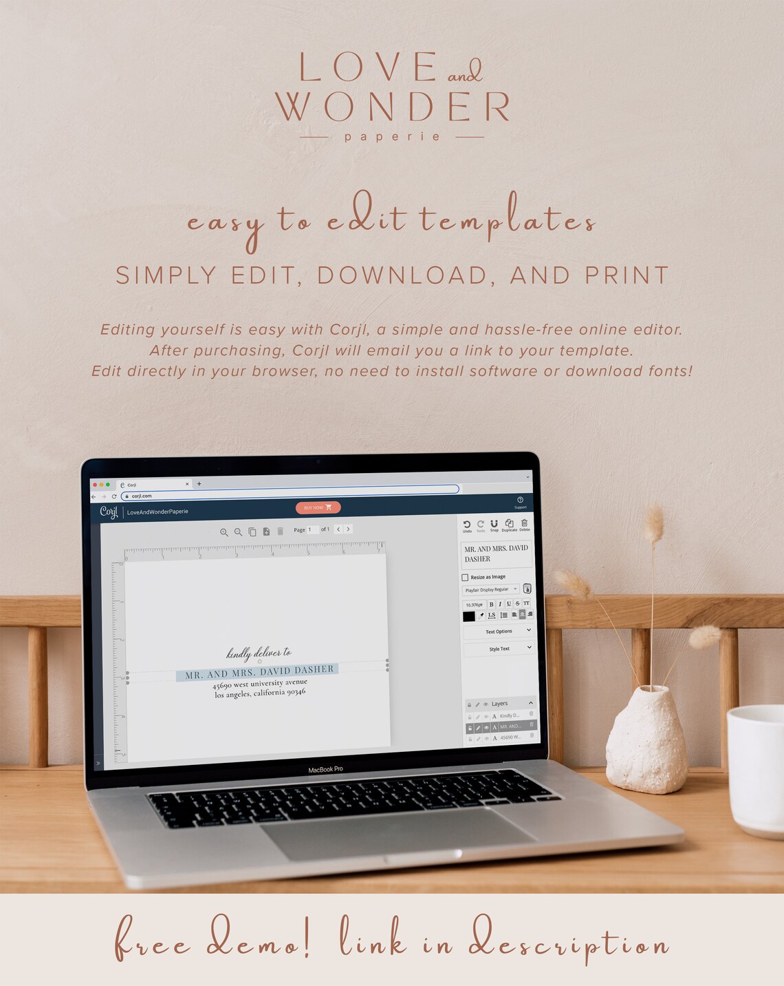 Wedding Envelope Addressing Template, Printable Address Template, Guest ...