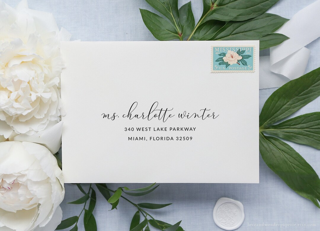Wedding Envelope Address Template, Printable Envelope Template, Guest ...