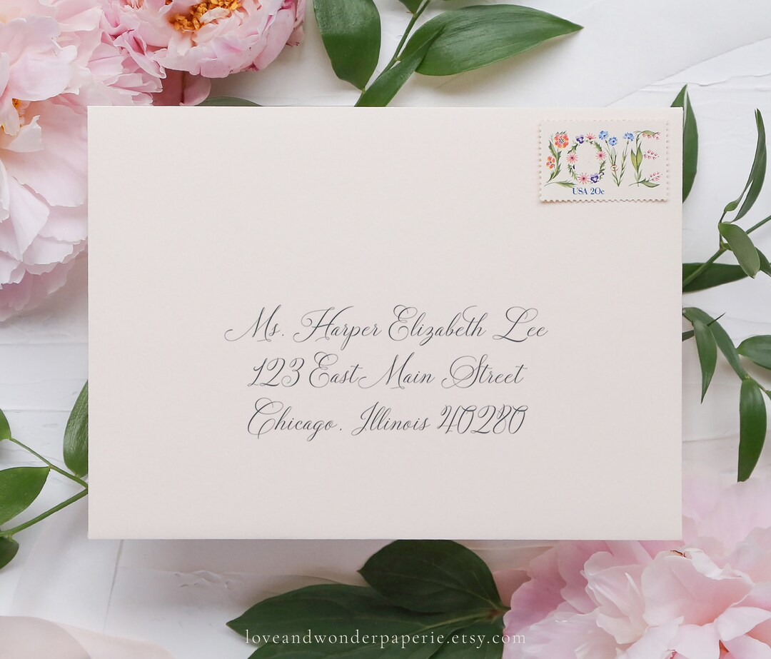 Wedding Envelope Address Template, Printable Envelope Template, Guest ...