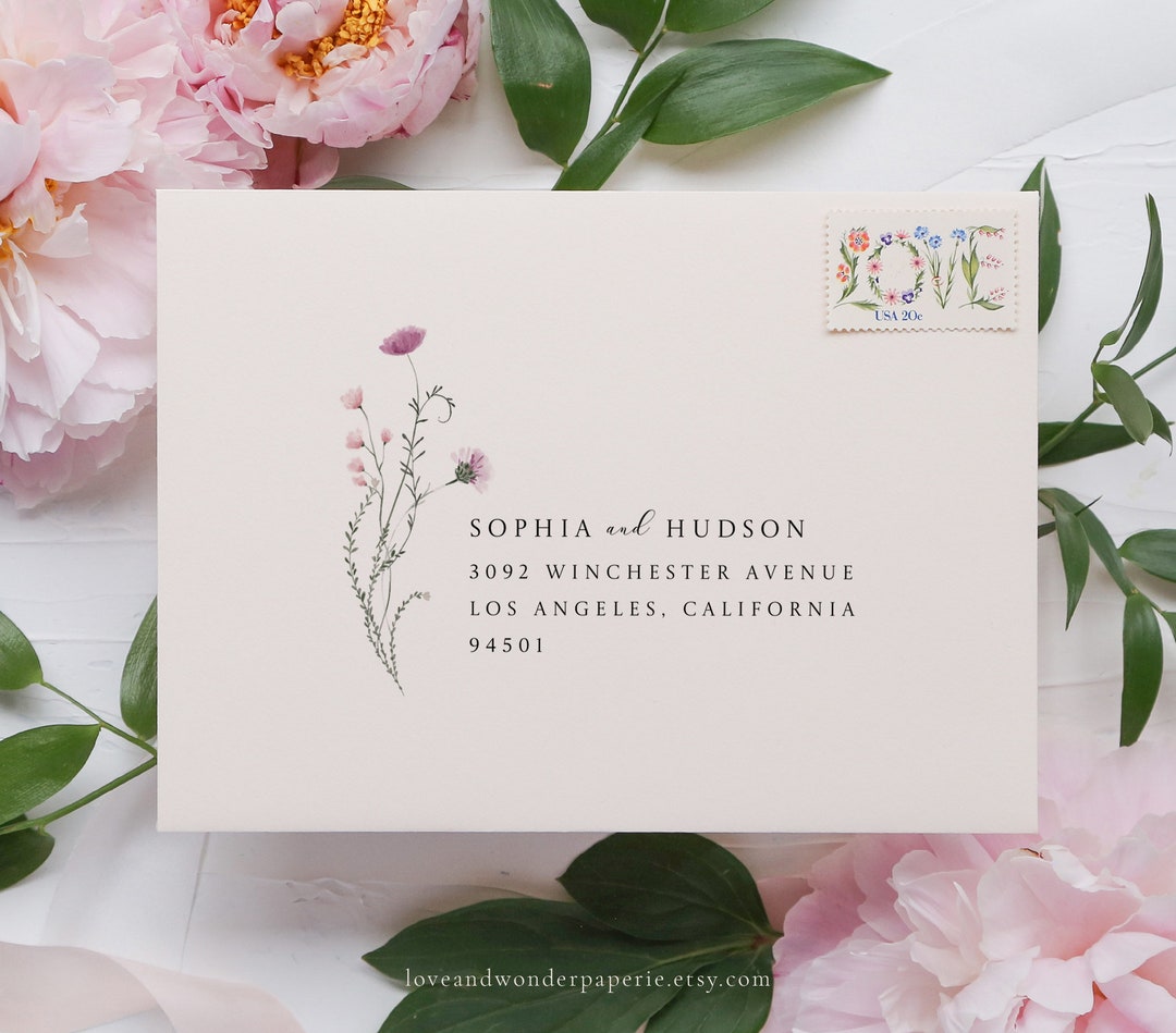 Wedding Envelope Address Template, Printable Envelope Template, Guest ...