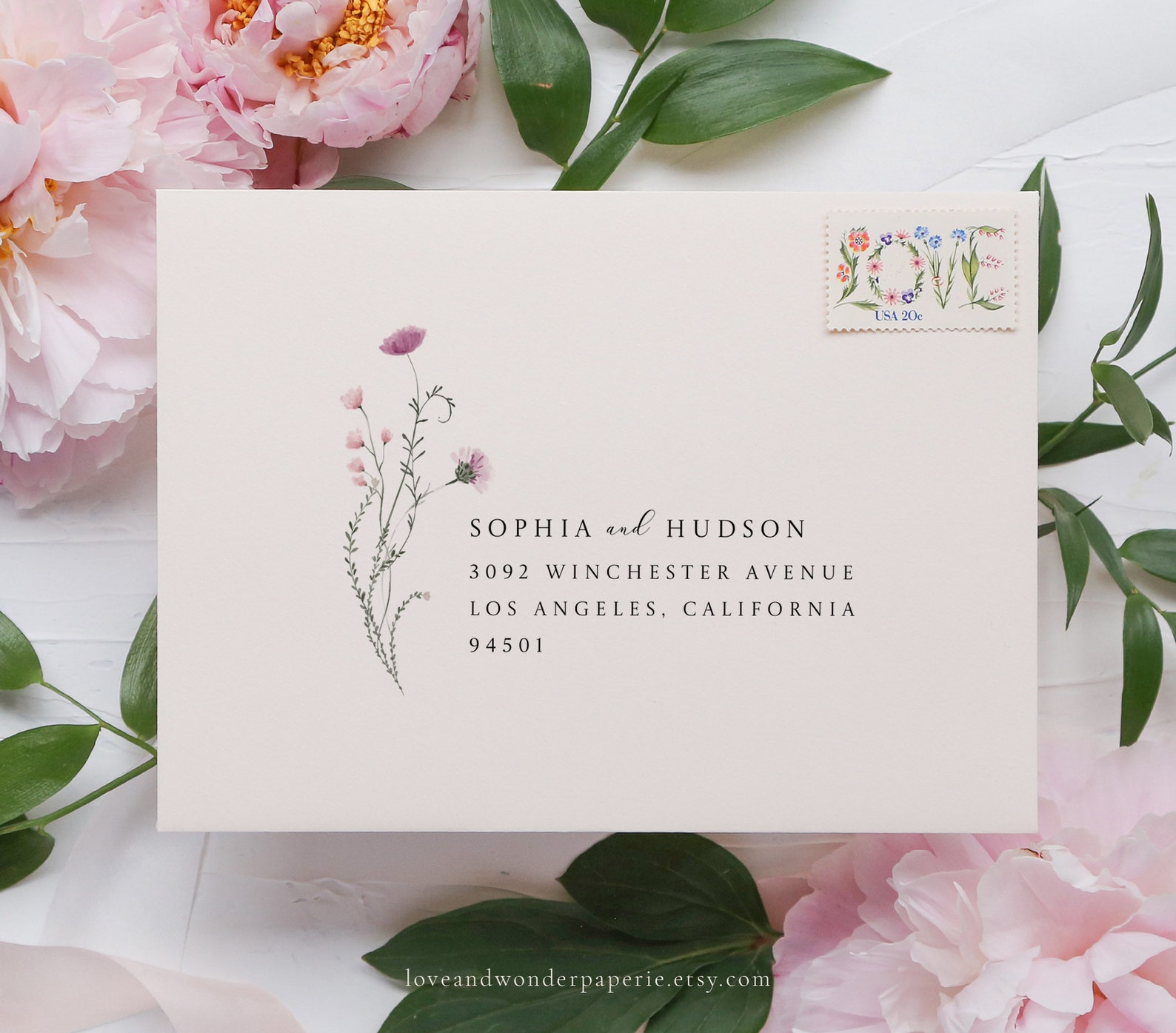 Wedding Envelope Address Template, Printable Envelope Template, Guest ...