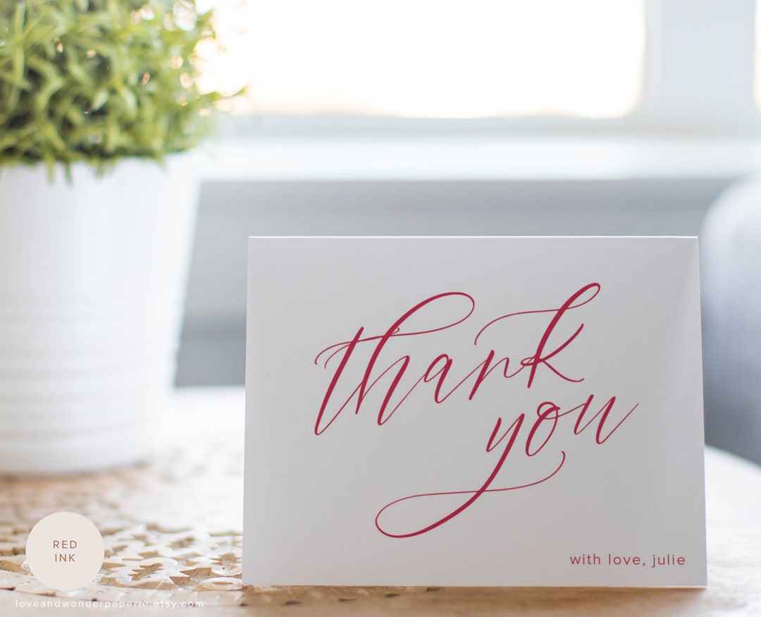 Personal Thank You Cards, Personalized Stationery, Custom Thank You ...