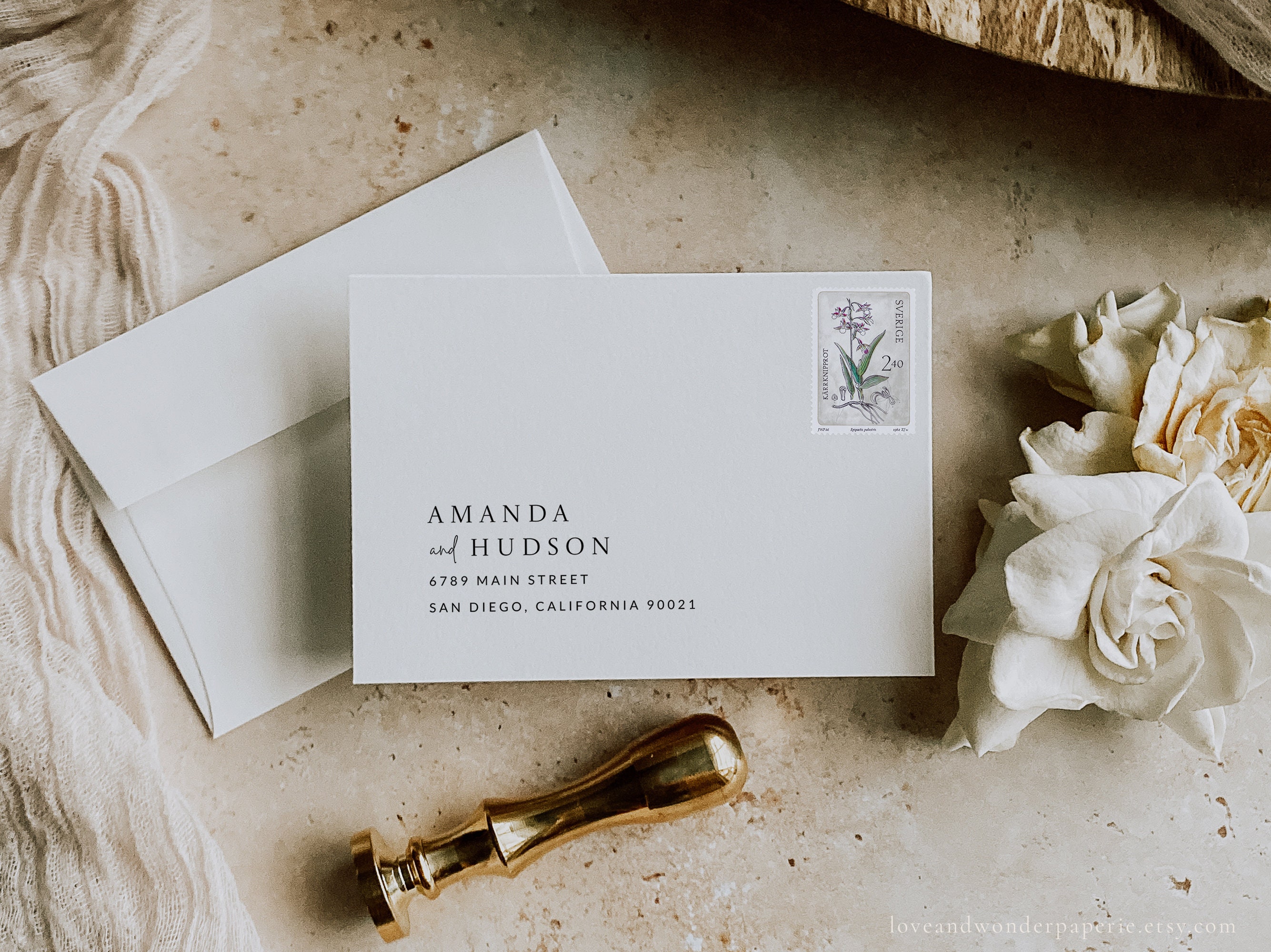 Wedding Envelope Address Template, Printable Envelope Template ...